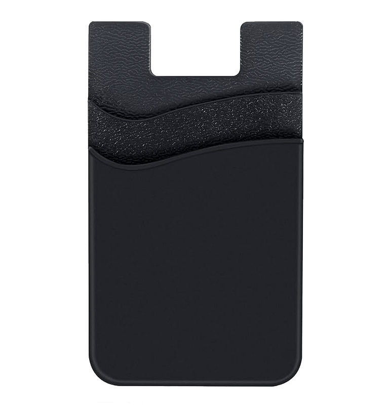 Silicone Card Holder - Black | Minimalist Wallet with Secure Pocket ...