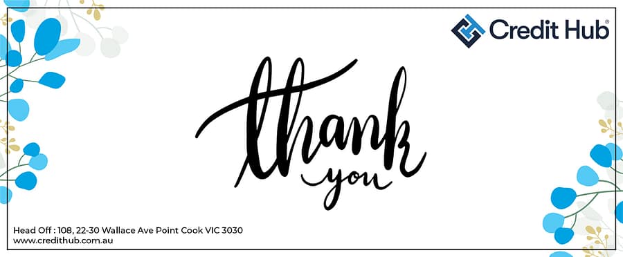 Thank You Note - Credit Hub Australia